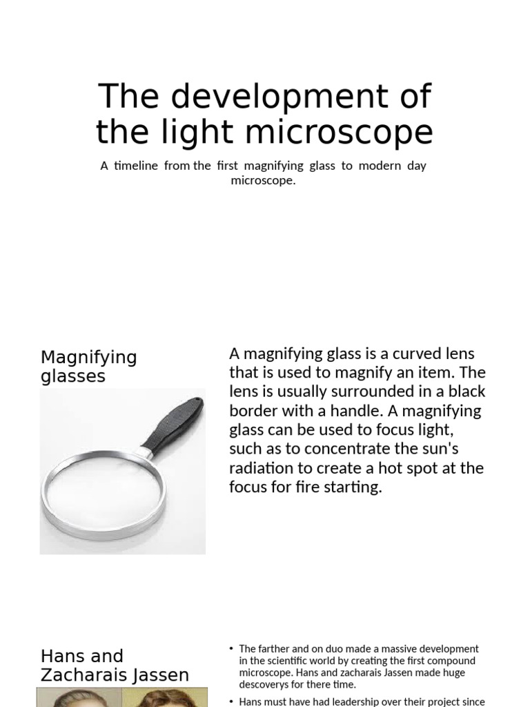 Evolution of the Light Microscope | PDF | Microscope | Electromagnetic ...