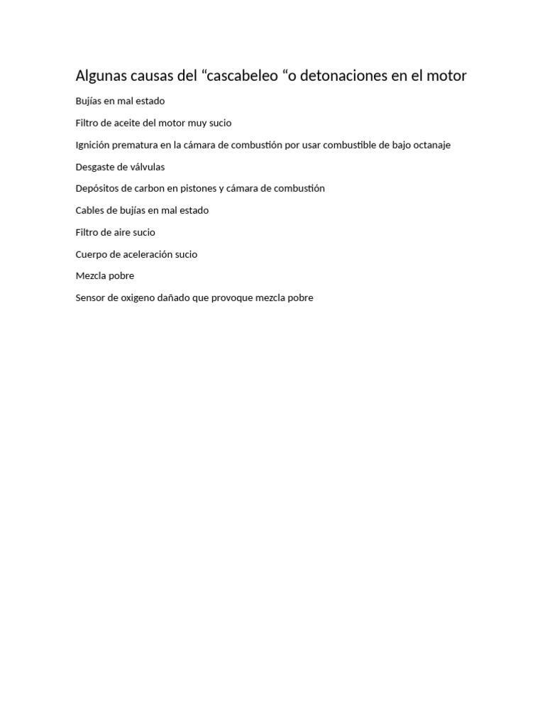 Algunas Causas Del Cascabeleo | PDF