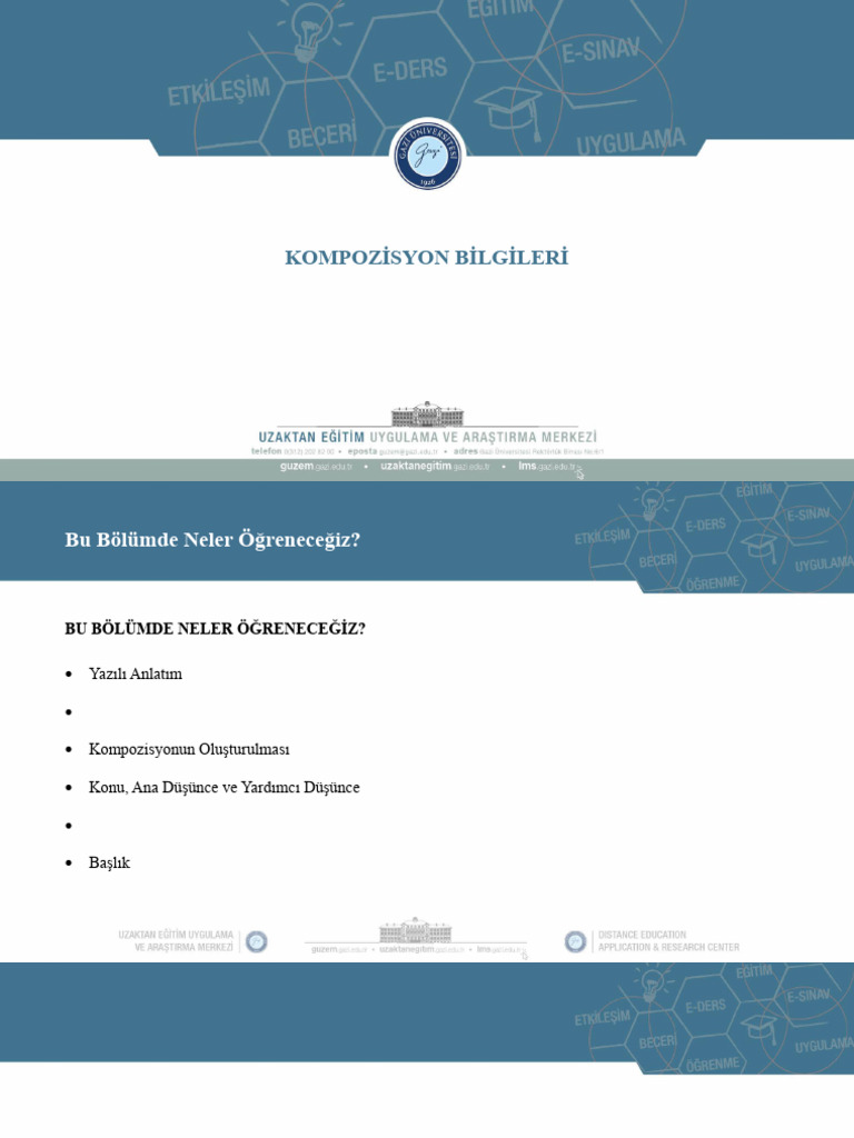 1 Ve 3 Hafta Kompozisyon Bilgileri Konu Plan Ana Dusunce Yardimci | PDF