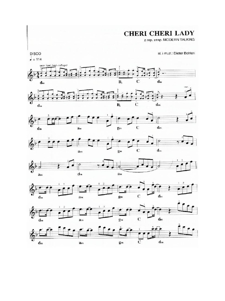 Cheri Cheri Lady, Modern Talking | PDF