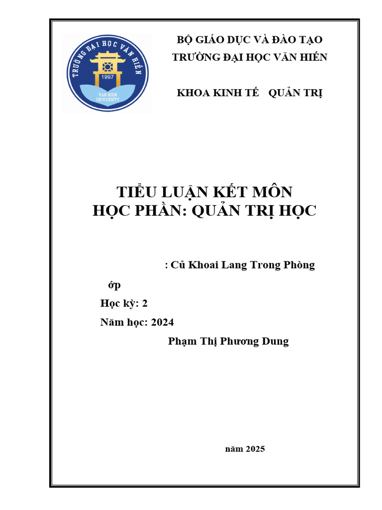 tiểu luận qth | PDF