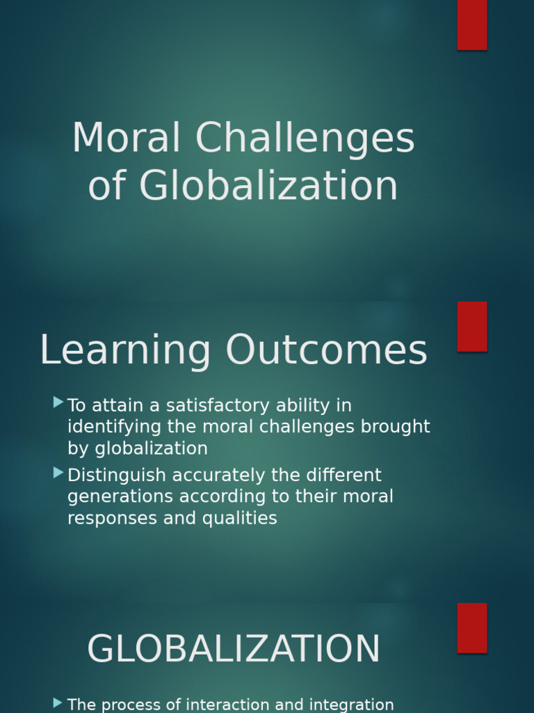 Moral Challenges in Globalization | PDF