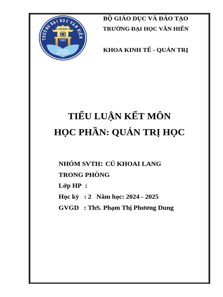 Tiểu Luận Qth | PDF