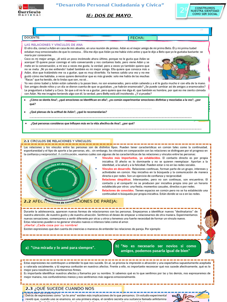 2° DPCC - Actv.04-Unid.3 2023 | PDF | Amor | Estereotipos