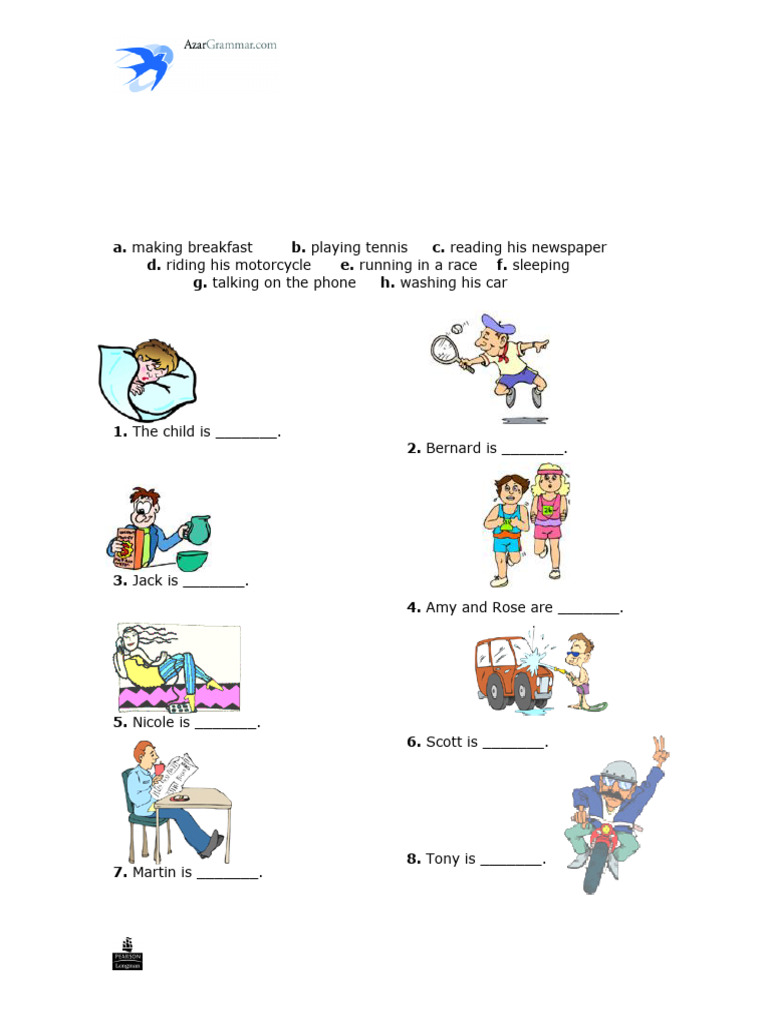 Betty Azar English Worksheets (Elementary) - Chapter 4 - Using the ...