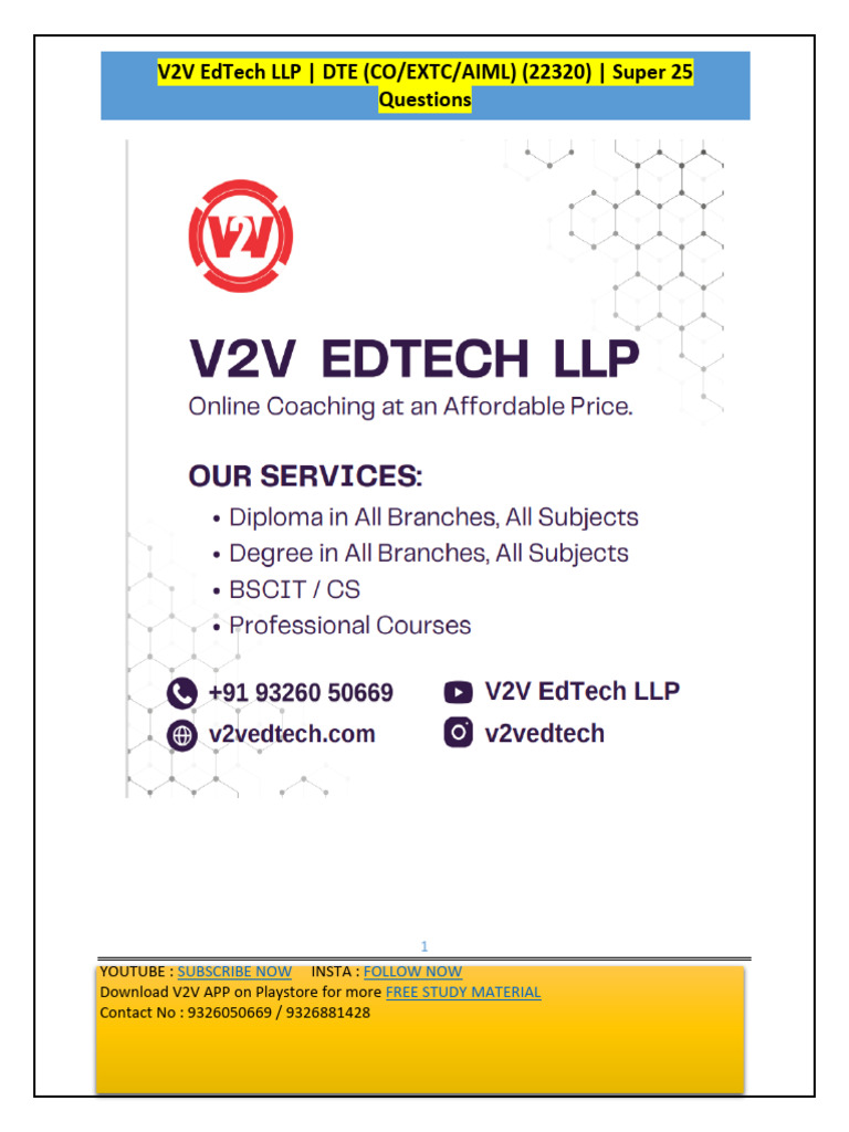 Super 25 DTE Questions V2V | PDF | Theory Of Computation | Electrical Circuits