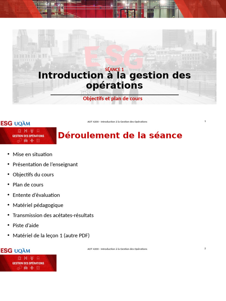 AOT4200 - A24 - Séance 1 Présentation Du Cours | PDF | Business | Informatique
