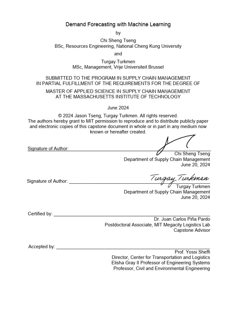 Demand Forecasting With Machine Learning | PDF | Forecasting | Machine Learning