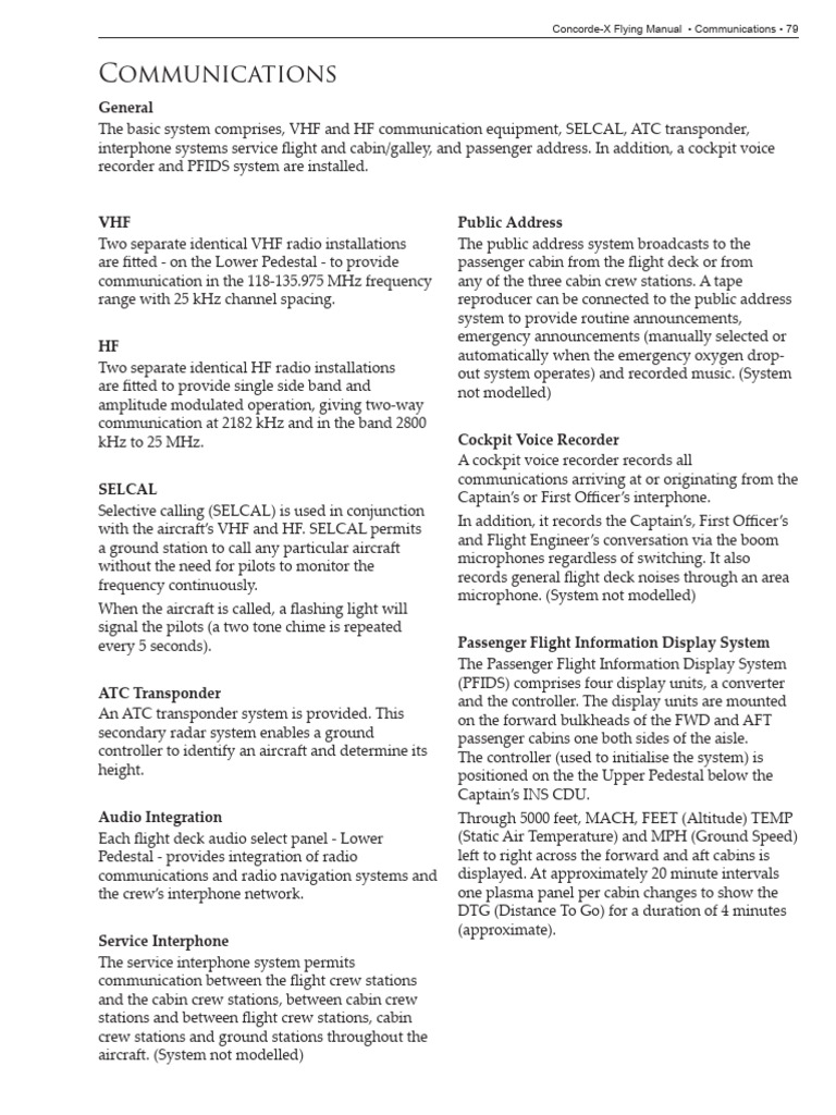 Concorde-X Communication Systems Overview | PDF | Transponder ...