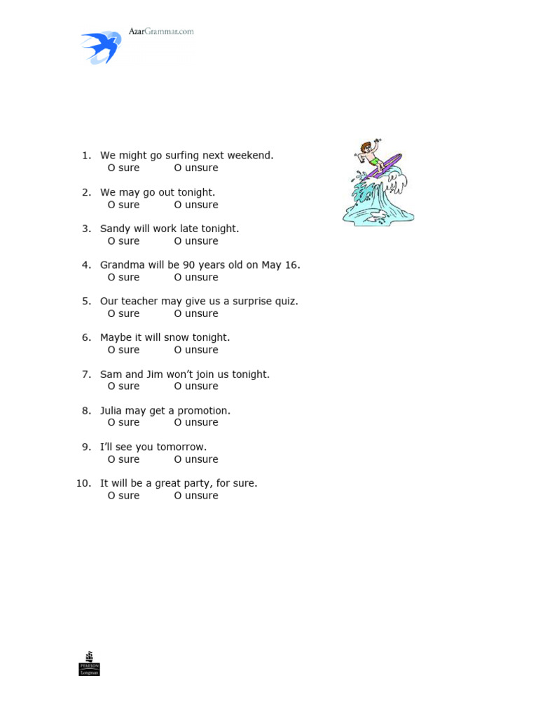 Betty Azar English Worksheets (Elementary) - Chapter 11 - Expressing ...