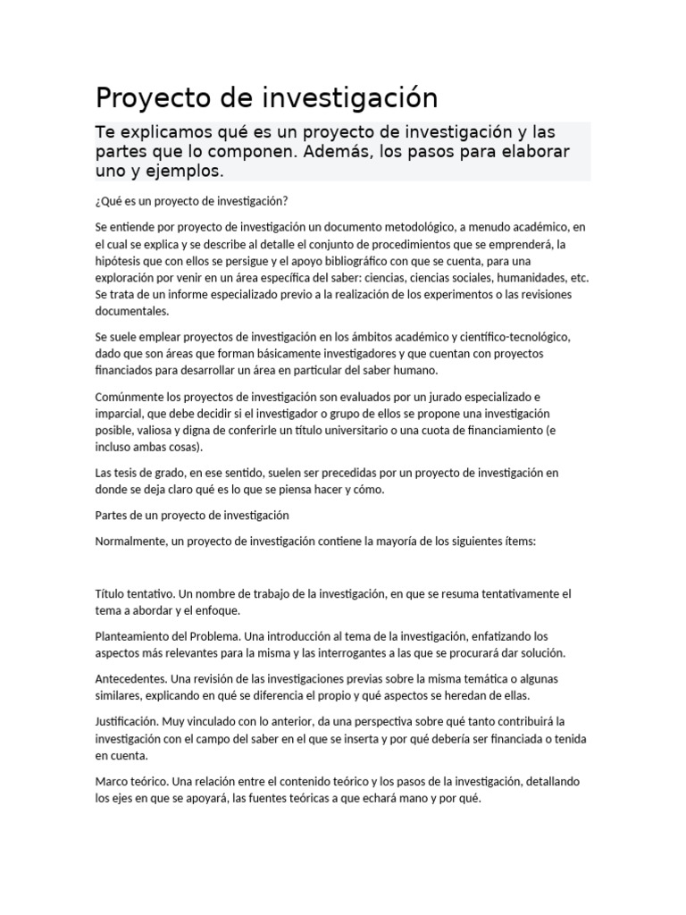 Guía Completa para Proyectos de Investigación | PDF | Autor | Science