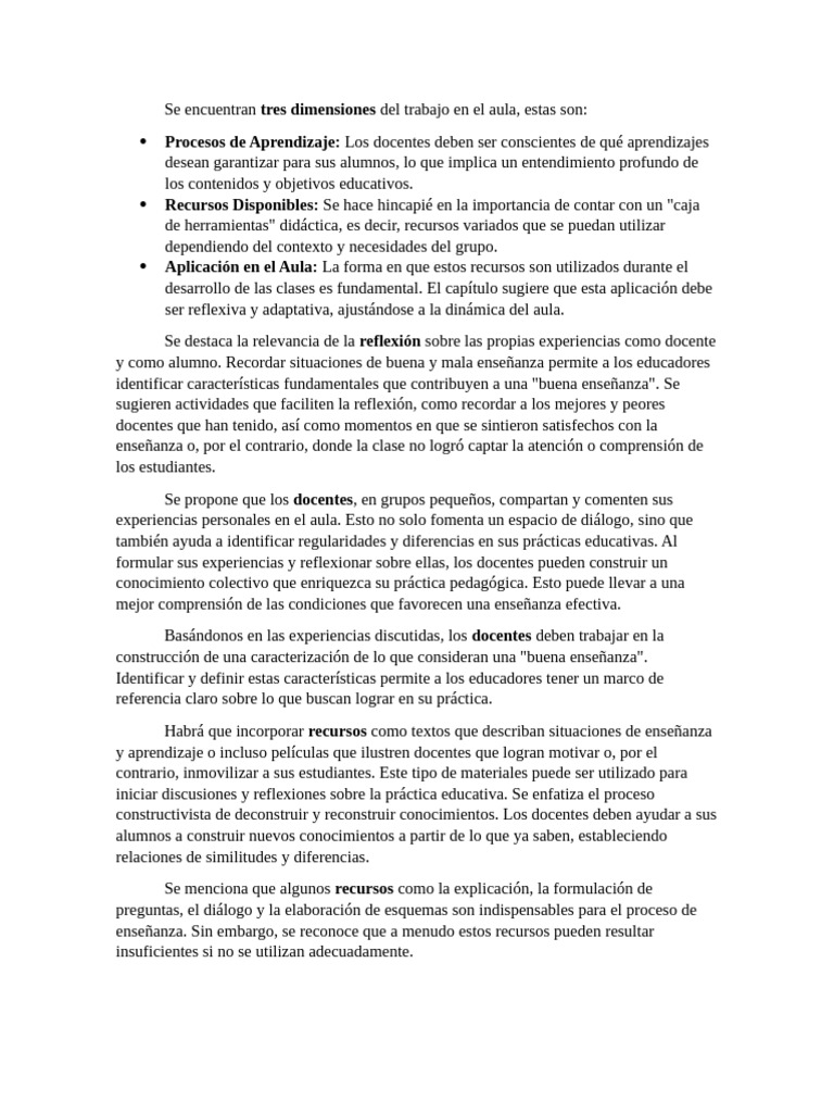 Resúmen CAP 7 | PDF | Enseñando | Salón de clases