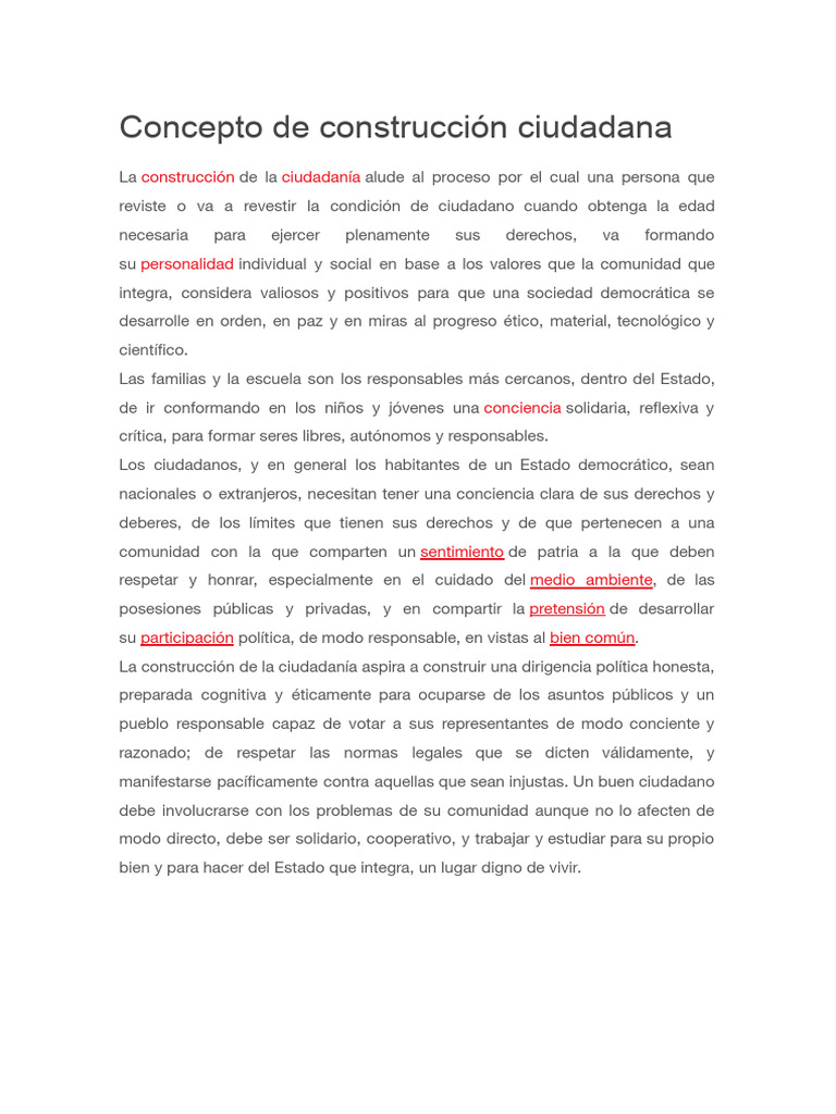 Concepto de construcci-n ciudadana.docx | PDF