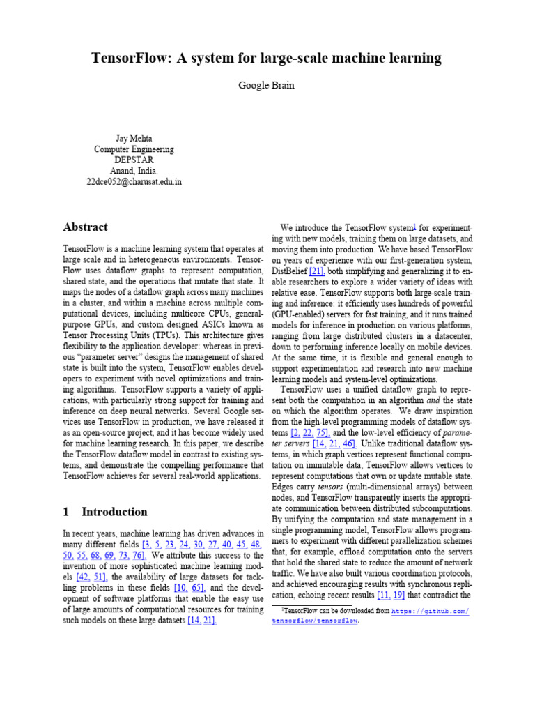 Article_python_TensorFlow: A system for large-scale machine learning | PDF | Machine Learning ...