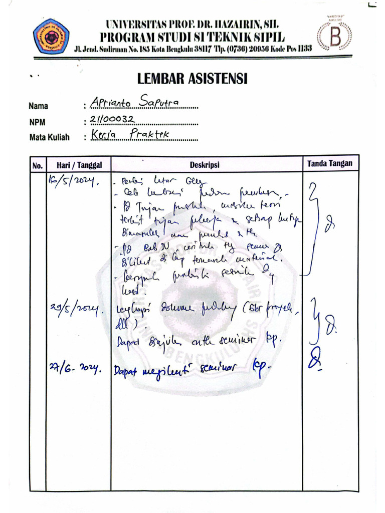 Lembar Acc KP Rian | PDF