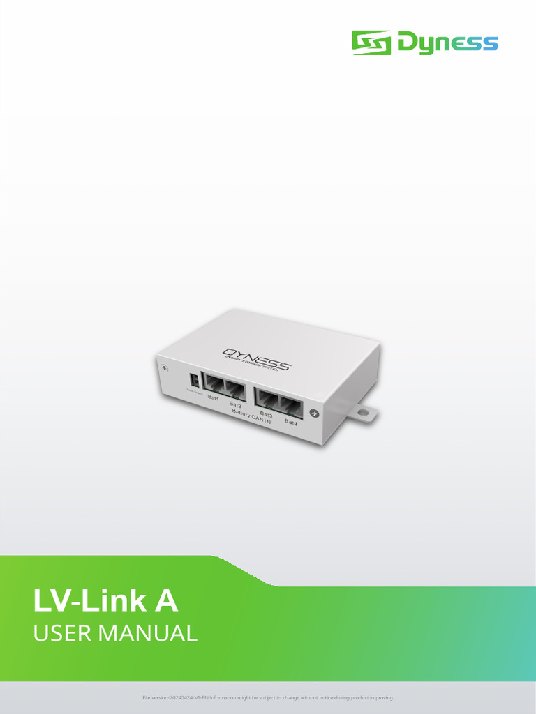 LV-Link A User Manual-EN-0425 | PDF | Power Supply | Photovoltaics