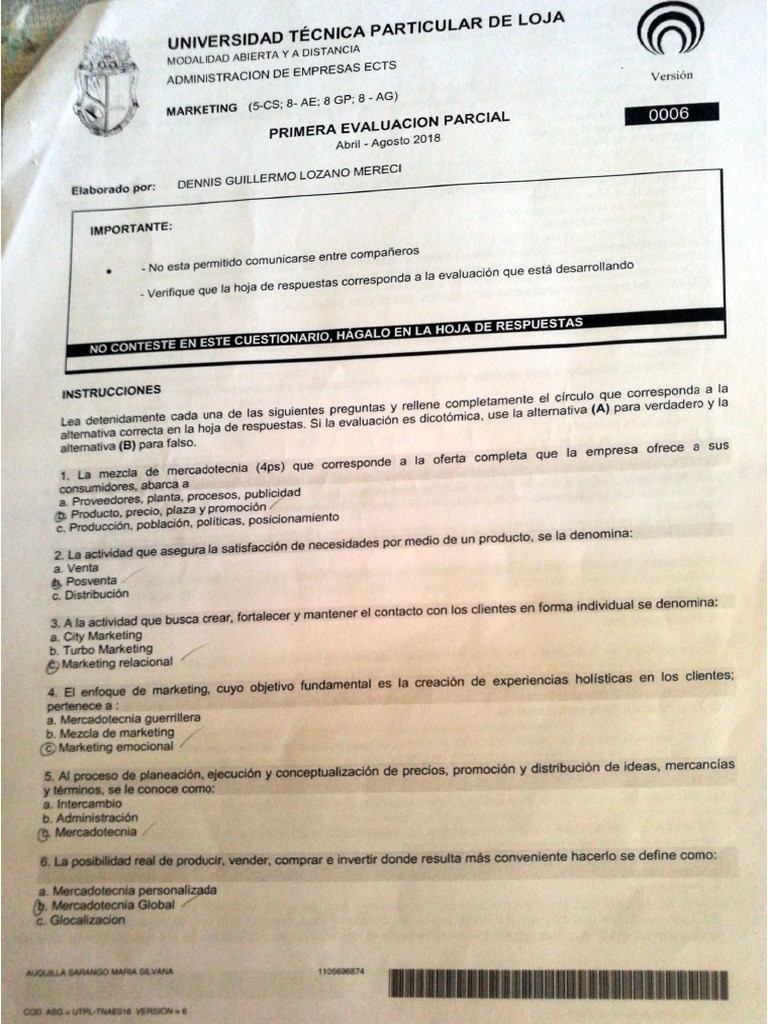 Marketing 1B V6 | PDF