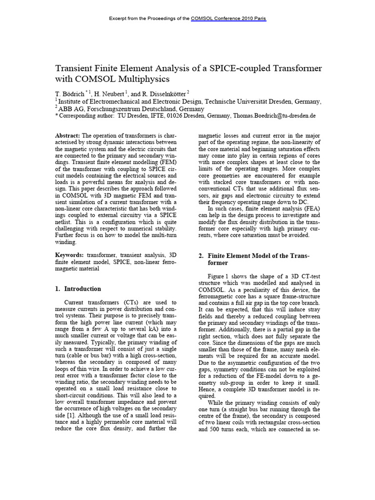 SPICE-Coupled Transformer Analysis | PDF | Transformer | Spice