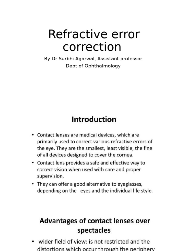 REFRACTION | PDF | Cornea | Ophthalmology