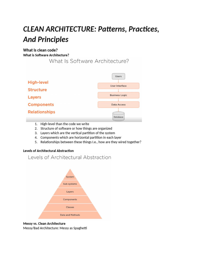 CLEAN ARCHITECTURE Patterns, Practices, and Principles | PDF
