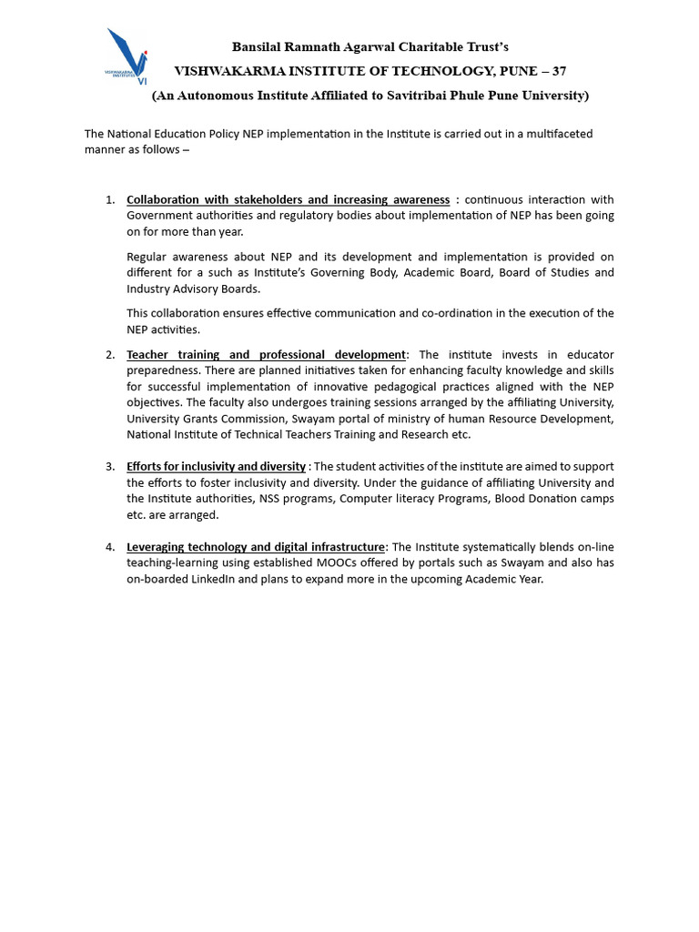 NEP Implementation | PDF