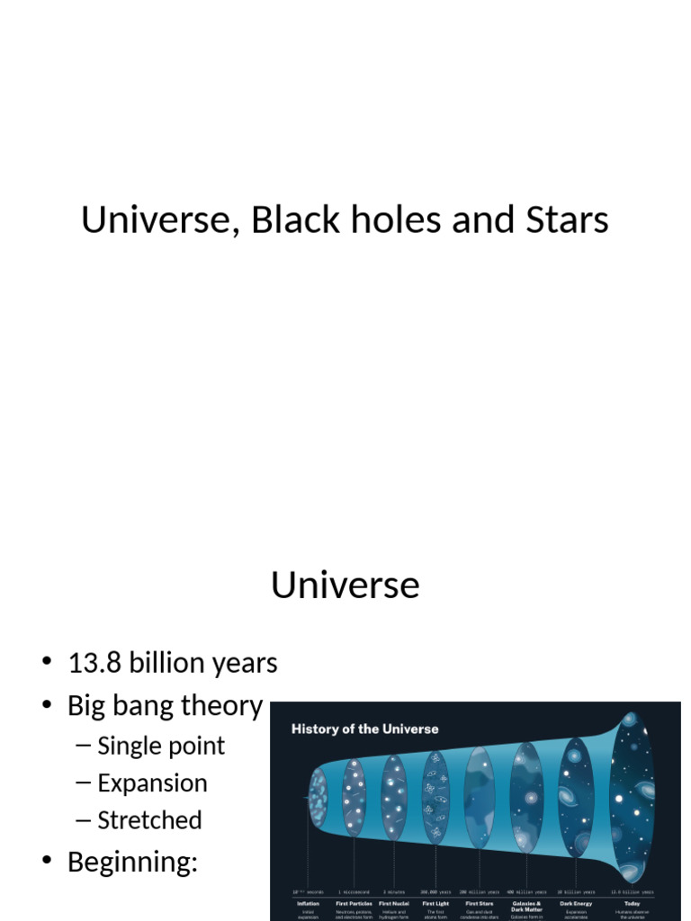 Universe, Black Holes and Stars | PDF | Stars | Star Formation