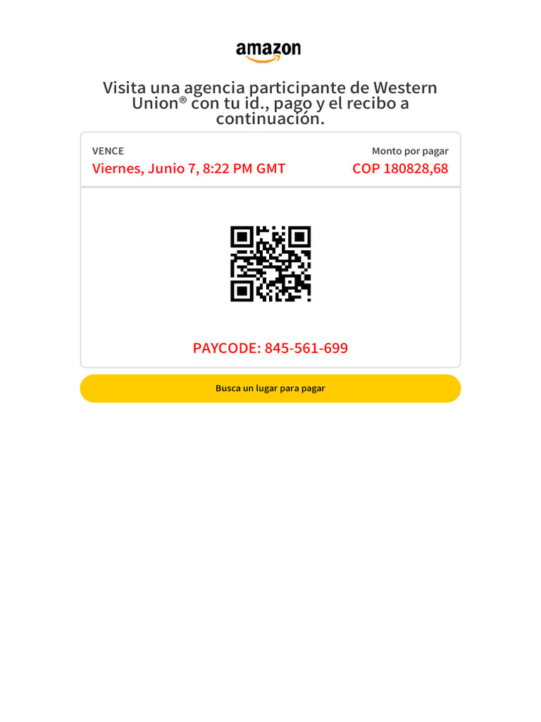Amazon Pay Code_ 845-561-699 | PDF