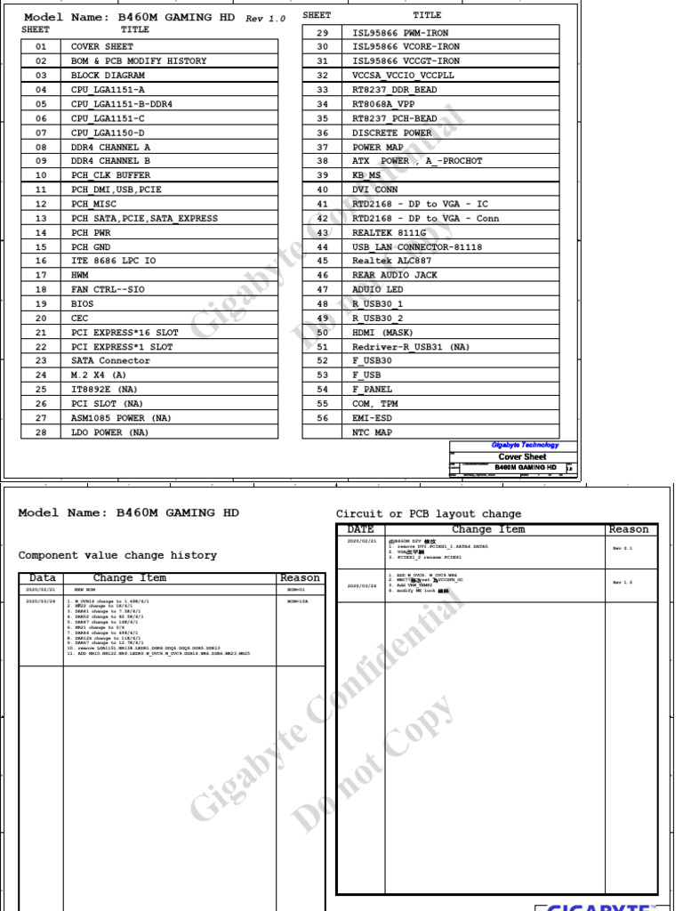 Gigabyte B460M GAMING HD Rev1.0 | PDF | Computer Hardware | Physical ...