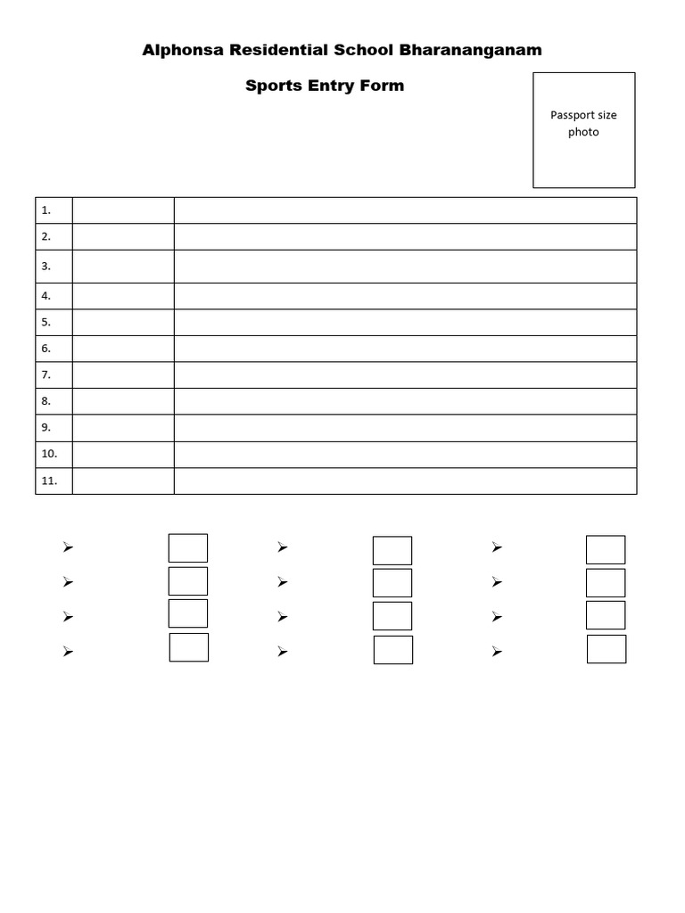 Sports Form | PDF
