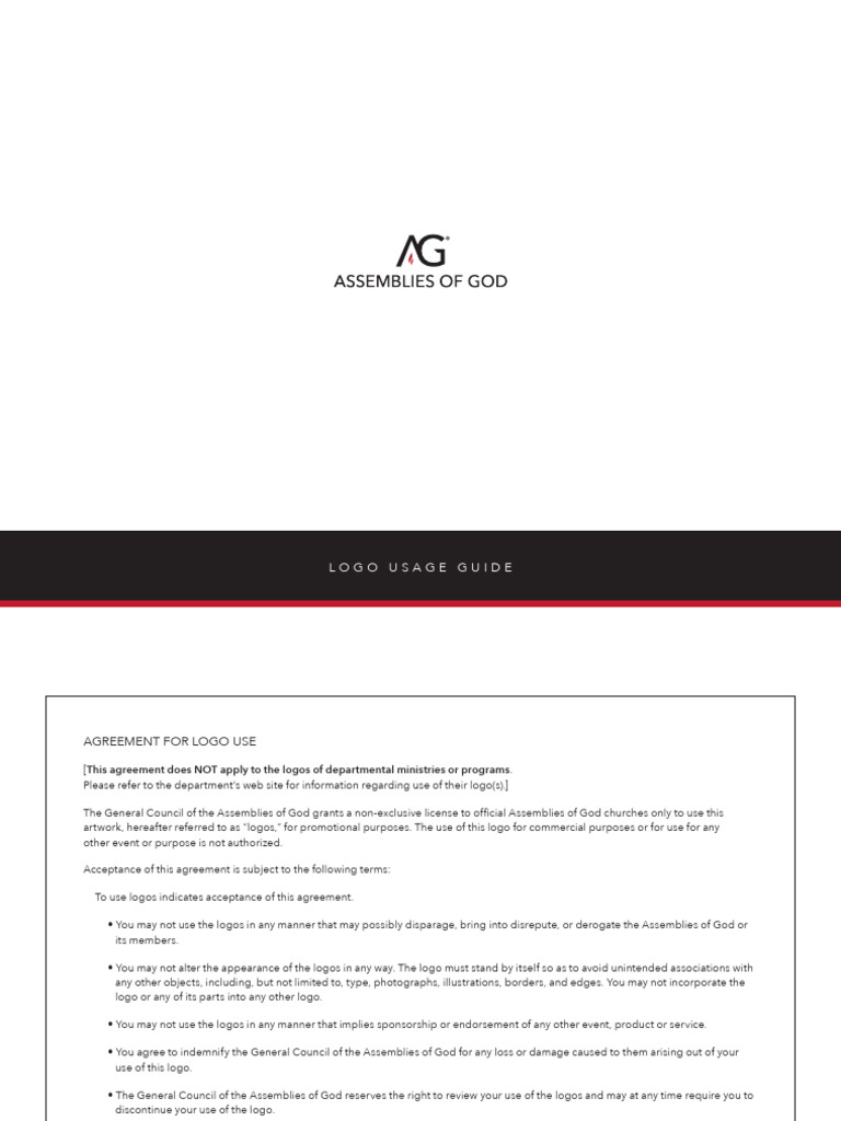 Assemblies of God Logo Usage Guide | PDF | Logos | Graphic Design