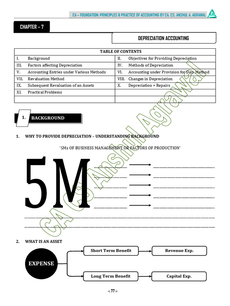 Depreciation Accounting Principles | PDF | Depreciation | Book Value