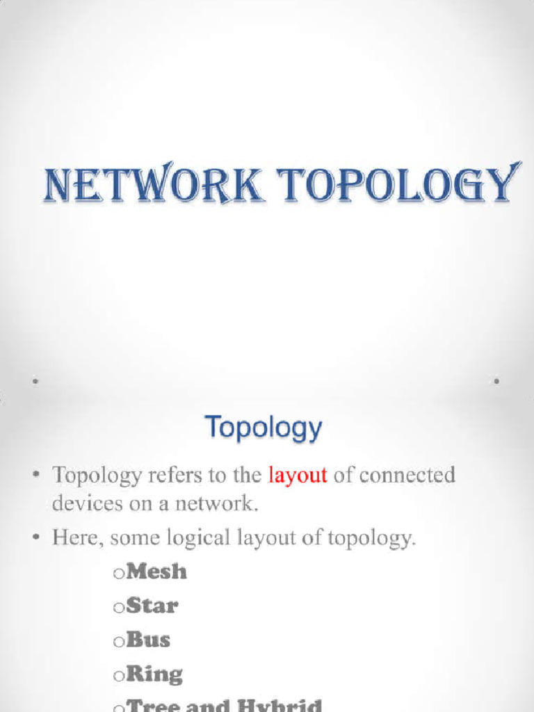 Lec 20 - Network Topology | PDF