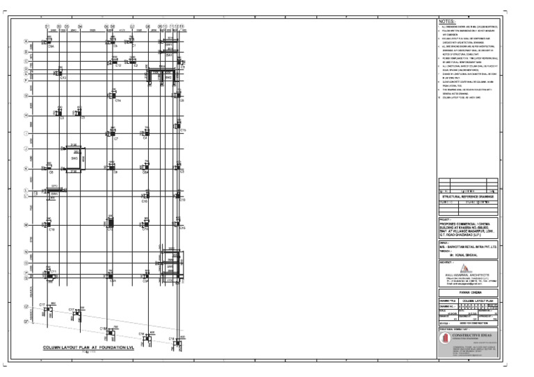 COLUMN LAYOUT PLAN_PAWAN CINEMA-COL LAYOUT | PDF