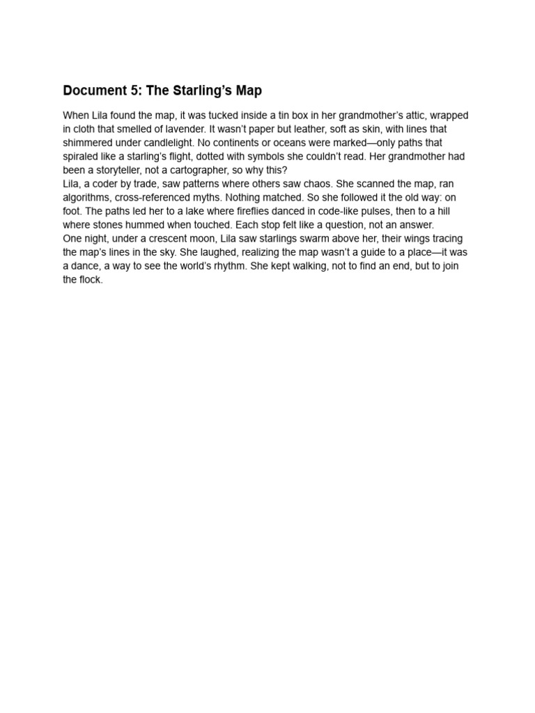 Lila's Journey with the Starling Map | PDF