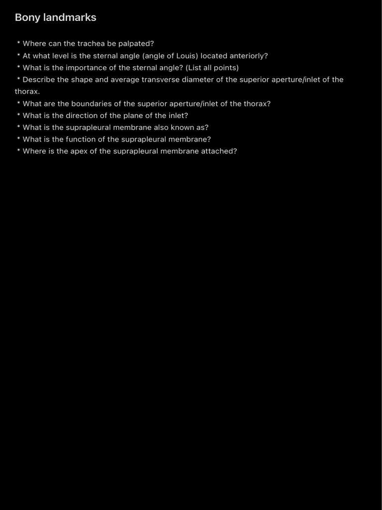 Bony Landmarks | PDF