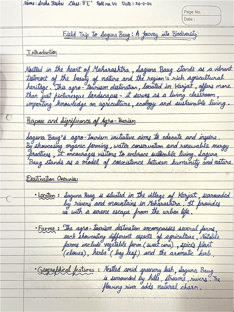 Saguna Baug Report | PDF