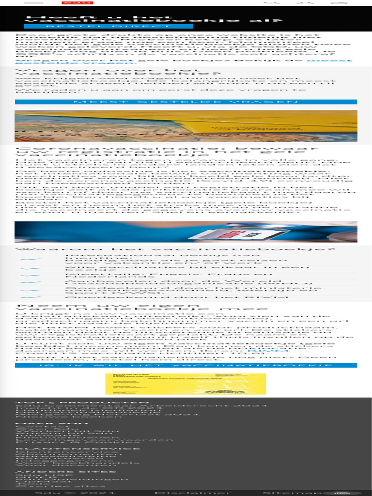 Vaccinatieboekje Sdu | PDF