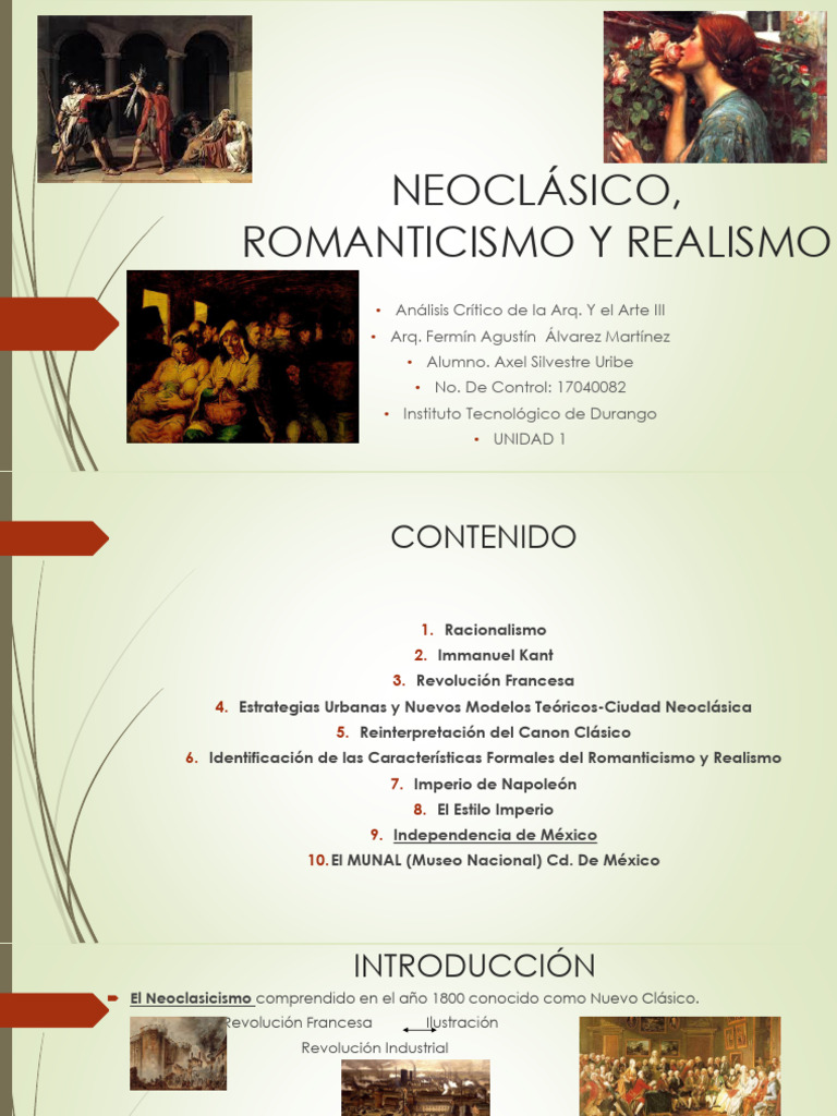 Neoclasicismo, Romanticismo y Realismo | PDF | Imperio español | Francia
