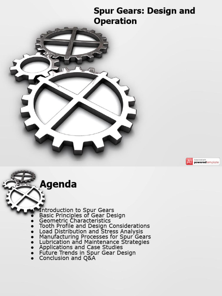 Spur Gears: Design and Operation | PDF | Gear | Wear