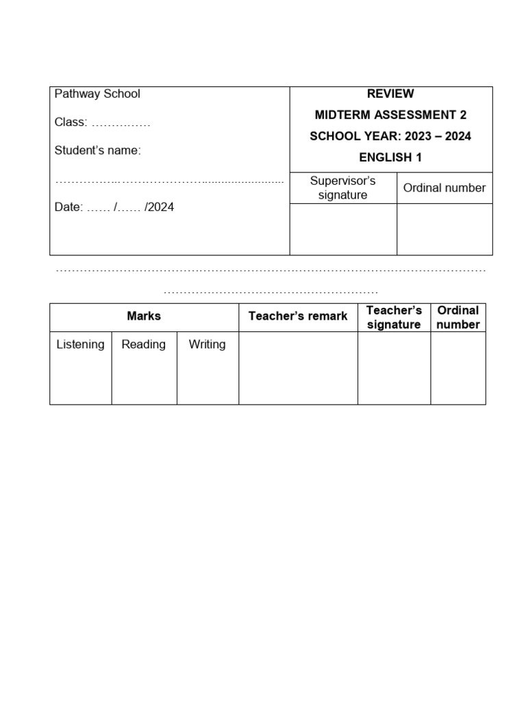 Midterm Assessment: English 1 Review | PDF | Natural Environment | Nature