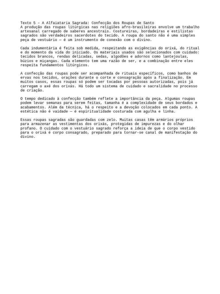 A Alfaiataria Sagrad | PDF