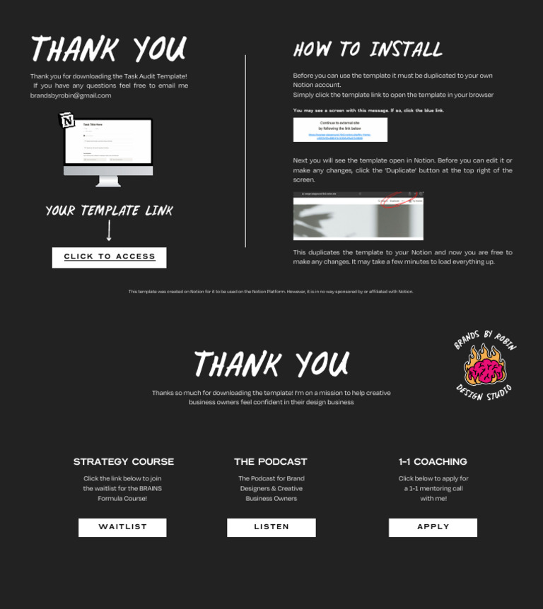 Notion Task Audit Template Link | PDF | Podcasting