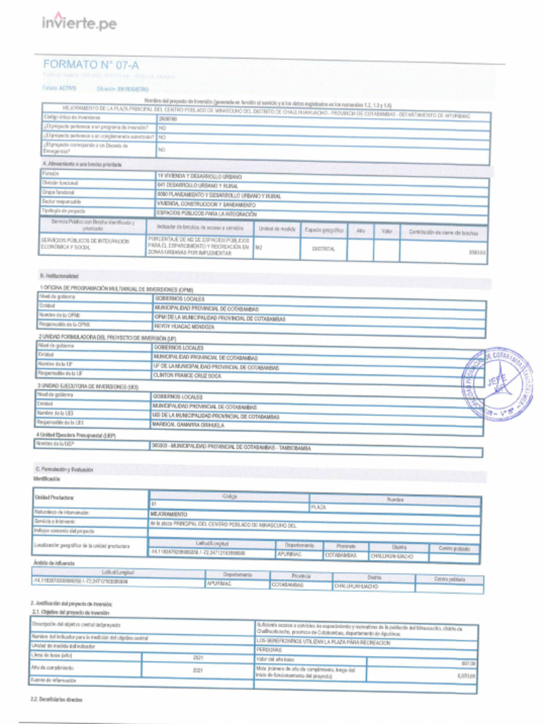 FORMATO 7A-MINASCUCHO | PDF