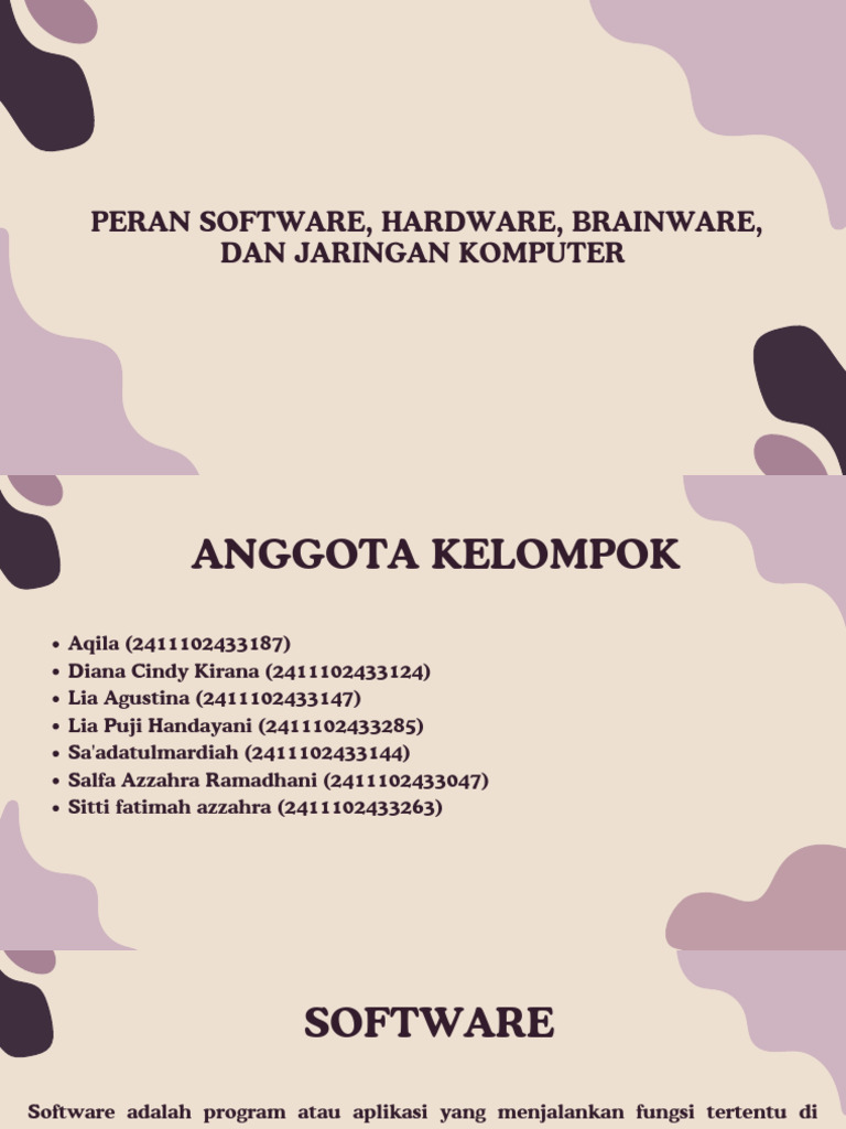 Peran Software dan Hardware dalam Komputer | PDF