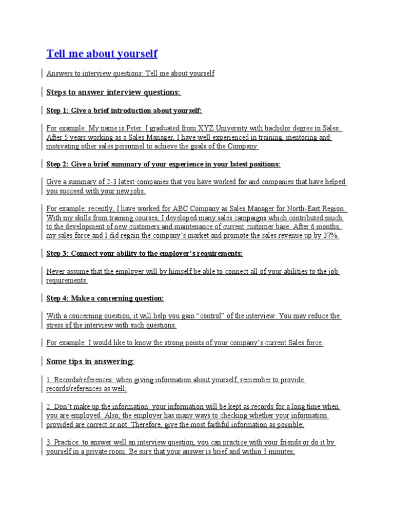 Interview Questions and Answers | Download Free PDF | Résumé | Employment