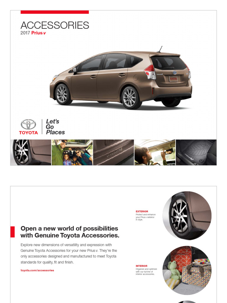 2017 Prius V Accessories Ebrochure | PDF | Toyota | Car