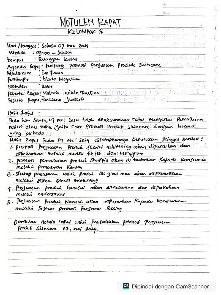 Notula kelompok 8 | PDF