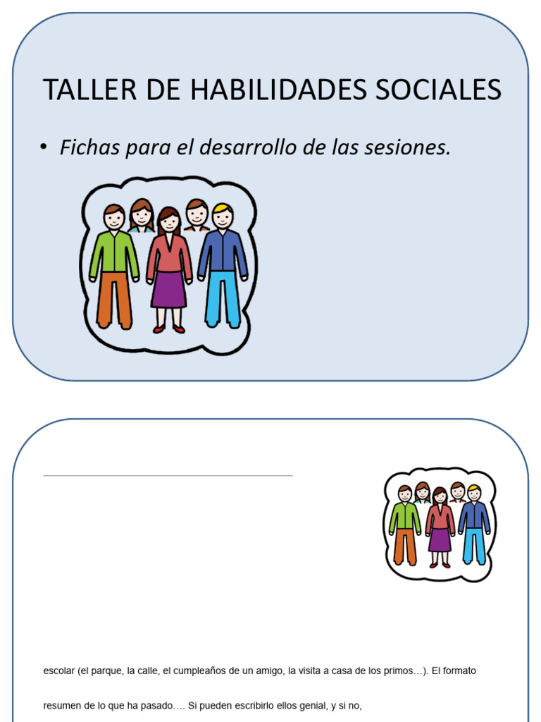 Taller de Habilidades Sociales | PDF