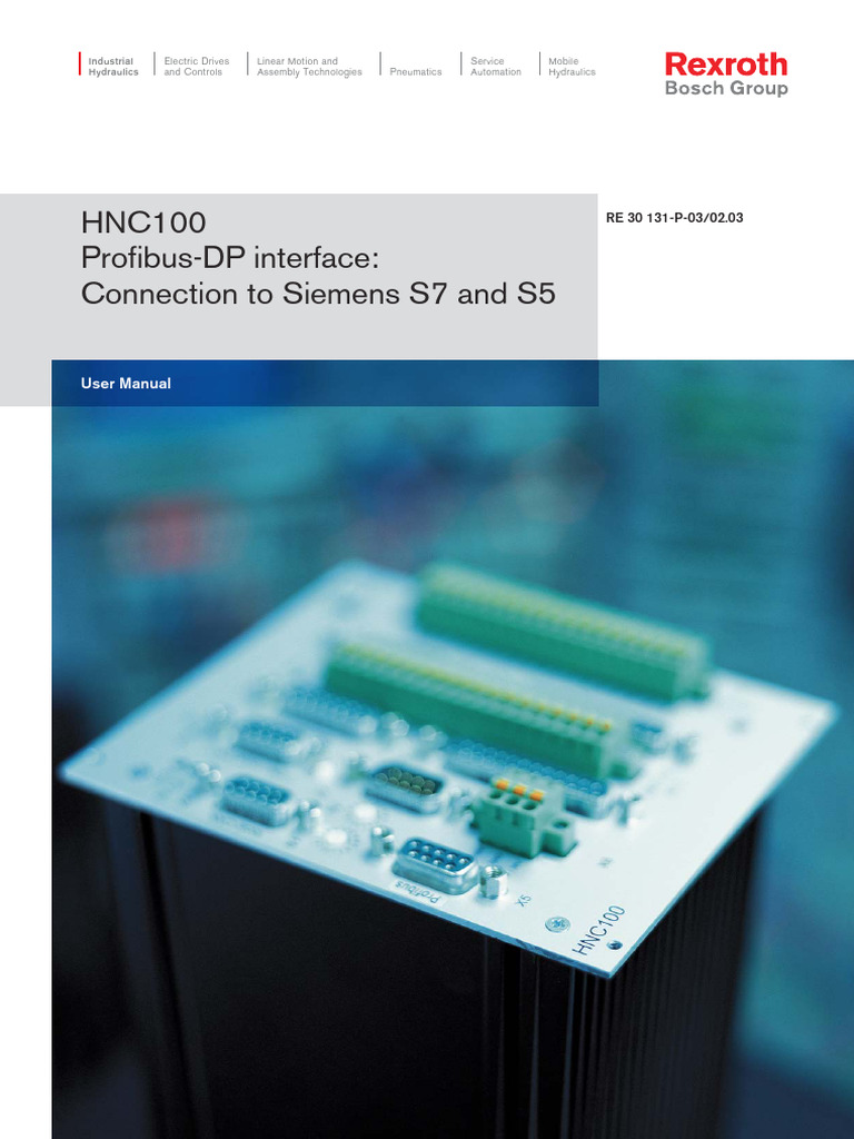 HNC100 Profibus-DP Interface: Connection To Siemens S7 and S5 | PDF | Input/Output | Bit