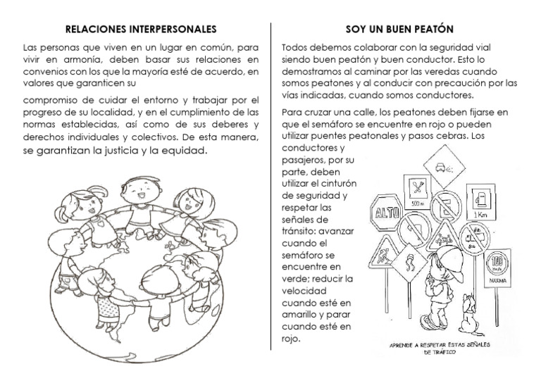 Relaciones Interpersonales-Ser Buen Peatón | PDF